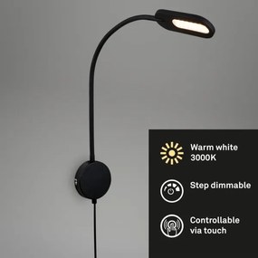 Briloner 2177015 - LED Stmívatelná flexibilní nástěnná lampa LED/6W/230V černá
