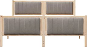 Rám postele Hnědá a taupe 150 x 200 cm Masivní borovicové dřevo 3394316