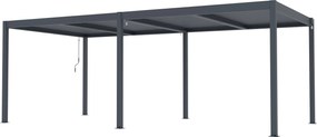 Hliníková bioklimatická pergola s lamelami BestBerg BBP-18G / 6 x 3 m / šedá