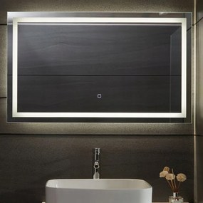Aquamarin Koupelnové zrcadlo s Led osvětlením, 100 x 60 cm