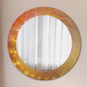 Kulaté dekorativní zrcadlo Spirálová abstrakce fi 60 cm