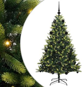 Umělý zavěšený vánoční stromeček 150 LED Zelená 150 cm PVC a PE 3395983