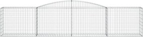 Klenuté gabionové koše 5 ks 400x50x80/100 cm pozinkované železo 3146986