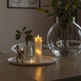 LED vosková svíčka krémová barva jantarová 17,8 cm