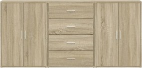 Příborníky 3 ks dub sonoma 60 x 31 x 84 cm kompozitní dřevo 3276576