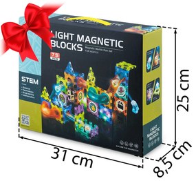Magnetické cihly s osvětlením RK-763 Ricokids