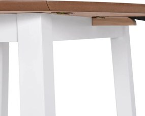 Rozkládací jídelní stůl kulatý MDF bílý 245370