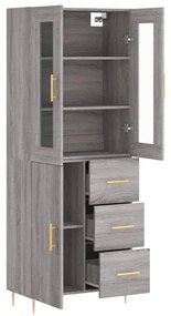 Skříň highboard šedá sonoma 69,5 x 34 x 180 cm kompozitní dřevo - Default Title