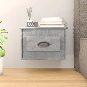 Nástěnný noční stolek betonově šedý 41,5 x 36 x 28 cm - Default Title