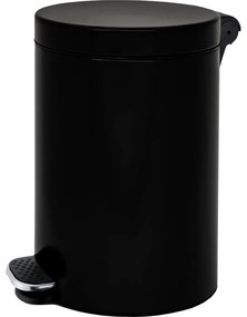 Alda Nášlapný kancelářský odpadkový koš 20 L, lakovaný černý, plynulé zavírání