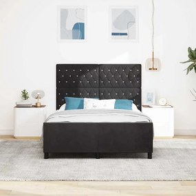 Postel s boxspringem s čelo Černá 160 x 200 cm samet 3344887