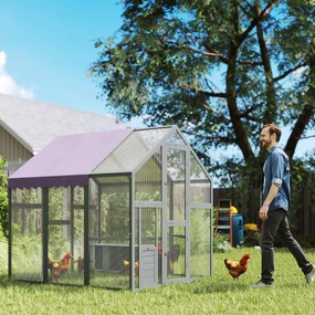 Výběh pro kuřata, kurník s vodotěsnou střechou, 2 hnízdní boxy, 2 hnízda, pro 6-8 kuřat, cca 1,7 x 1,8 x 1,8 m