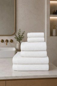 Výhodná sada ručníků a osušek MICRO COTTON, 6 ks Bílá
