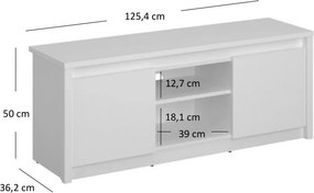 TV stolek 2d/125 bílý Erden