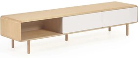 Jasanový TV stolek Kave Home Anielle 180 x 42 cm