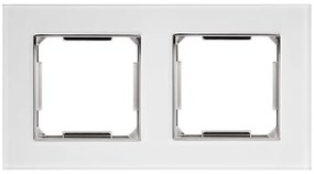 Elhard Skleněný dvojrámeček Royal Glass Elegant, bílý YE3102W