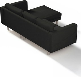 Potah na pohovku IKEA Norsborg 3-místná se šezlongem barva černá látka pletený vzor