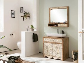 furniture-nabytek.cz - Masivní koupelnová sada Delmar z mangového dřeva, lakovaná, hnědá