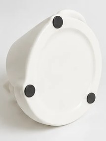 váza, asymetrická, plast, 5x10x10 cm, krémová, Dekorino VD20260003