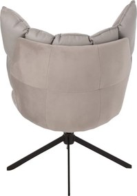 Šedé sametové relaxační křeslo Chair Relax Bubby Grey - 78*73*92cm