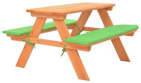 Dětský piknikový stůl s lavičkami 89 x 79 x 50 cm masivní jedle - Default Title