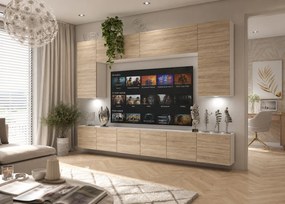 Obývací stěna 300 cm TV dubová dub sonoma IMP PRIMO 2/5/W/DS/0/0