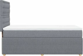Box spring postel s matrací světle šedá 80 x 200 cm textil 3291897