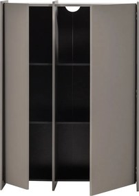 Šedá skříňka v dekoru jasanu 102x140x44 cm Brock – WOOOD