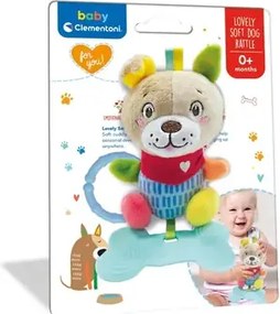 Clementoni Plyšové chrastítko s úchytem - Štěňátko / od 0 let