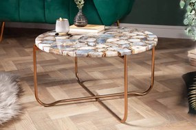 Designový konferenční stolek Tristen 62 cm achát modrý