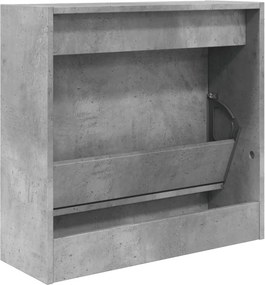 botník, výklopný, kompozitní dřevo, 57x60x21 cm, beton šedá, Dekorino BB20260034