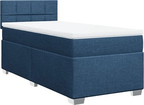 Box spring postel s matrací modrá 90x190 cm textil 3285749