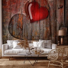Fototapeta Heart on wooden background