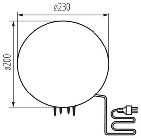Kanlux 36595 - Venkovní lampa STONO 1xE27/15W/230V pr. 23 cm IP65
