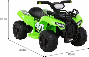 Ramiz Dětská čtyřkolka na baterie Storm zelená + motor 25W + MP3 USB + LED