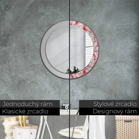 Kulaté dekorativní zrcadlo na zeď Planoucí vzor fi 80 cm