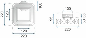 Toolight - LED křišťálové nástěnné svítidlo 10W, teplé světlo, APP415-W, chromová, OSW-65013