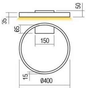 Redo 01-2837 - LED Stmívatelné nástěnné svítidlo FEBE LED/24W/230V černá