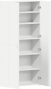 Skříň na obuv 80 x 35.5 x 180 cm Kompozitní dřevo Bílá 3333836
