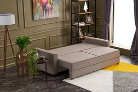 Designová rozkládací sedačka Sanjay 215 cm krémová