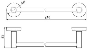Novaservis - Držák ručníků 500 mm Mephisto chrom, 6828,0