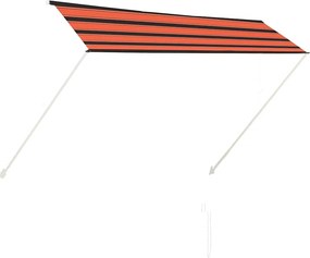 Zatahovací markýza 300 x 150 cm oranžovo-hnědá 145897