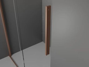 Mexen Velar L sprchové dveře posuvné 100 cm, transparentní, kartáčovaná měď - 871-100-003-01-65