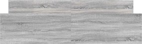 Rám postele s hlavovým a nožním čelem šedý sonoma 160 x 200 cm 3203766