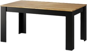 Jídelní rozkládací stůl Verita 160/240 cm černý/dub přírodní