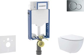 SANITINO - Set předstěnové instalace, klozetu Oudee a sedátka softclose, tlačítko Sigma01, lesklý chrom SANI11CA1188