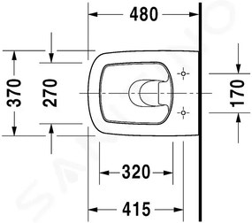 DURAVIT - DuraStyle Závěsné WC, bílá (2539090000)