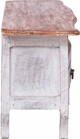 TV stolek 120 x 30 x 40 cm bílý masivní recyklované dřevo 283902