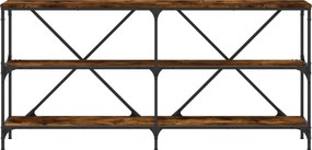 vidaXL Konzolový stolek 160 x 30 x 75 cm kompozit a železo [832850] Barva: kouřový dub