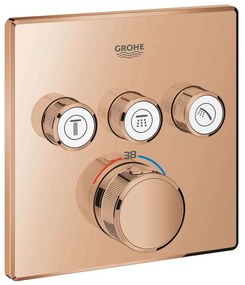 Grohe Grohtherm SmartControl - Termostatická baterie pod omítku, pro 3 spotřebiče, Warm Sunset 29126DA0
